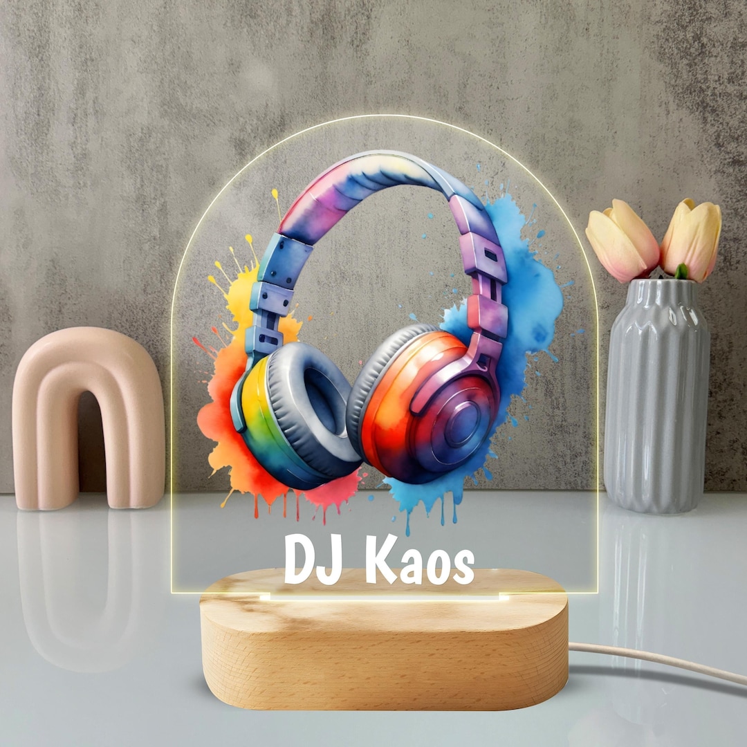 Personalized DJ Night Light - Custom LED Lamp for Music Lovers, Perfect ...