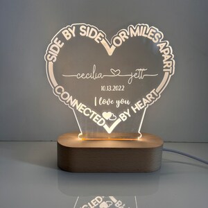 Long Distance Custom Light | Personalized Valentines Gift | Light up ...