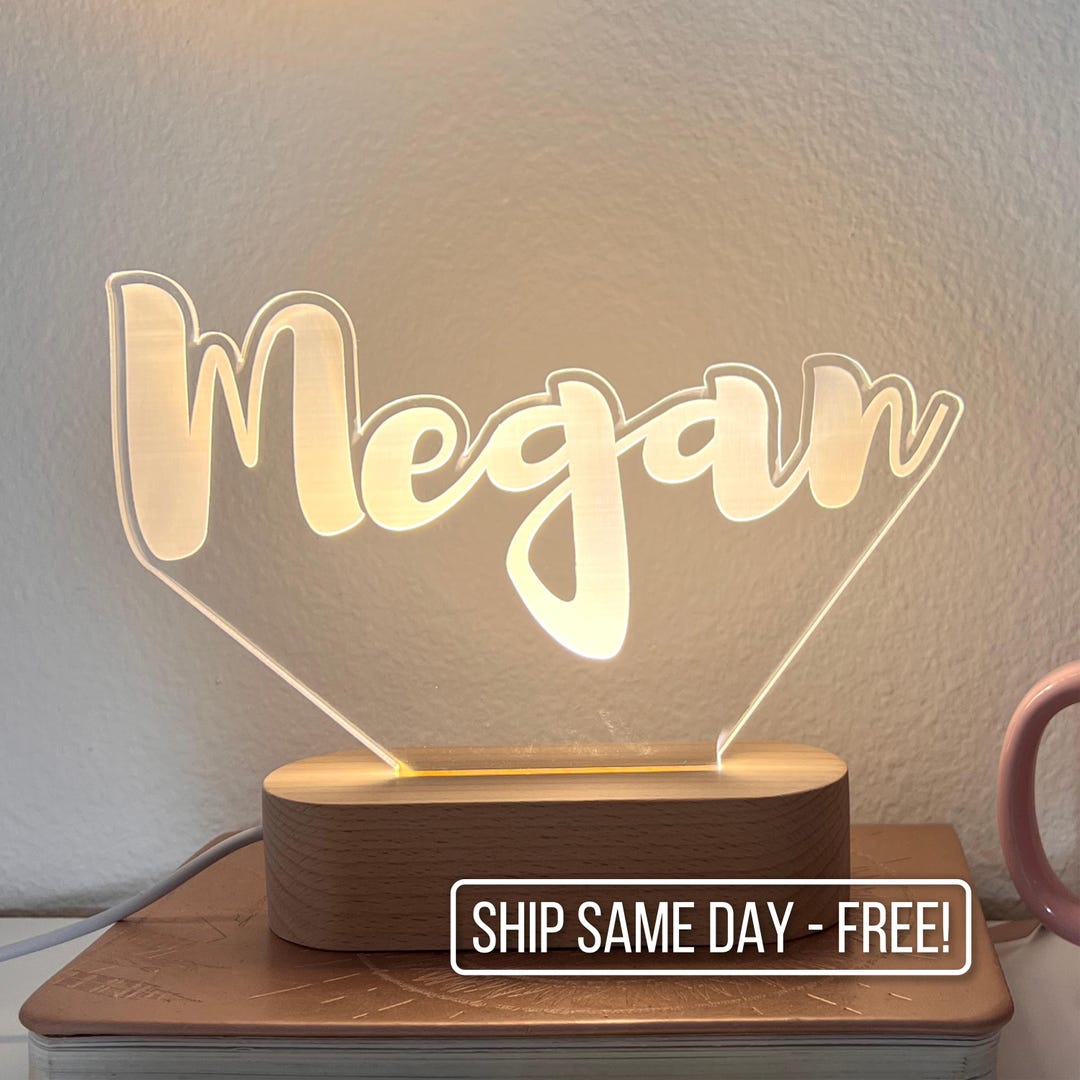 Custom LED Name Light | Personalized Bedroom Decor Sign | Light up Sign ...