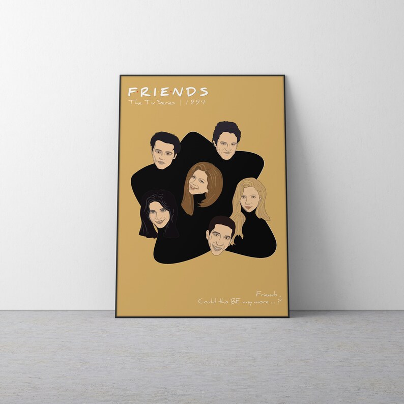 Friends TV Series Poster | Classic Characters Illustration (digital ...