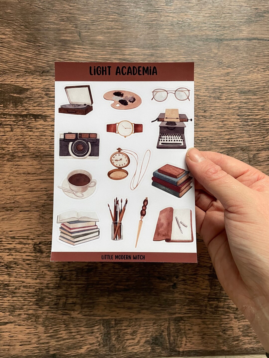 Light Academia Sticker Sheet Book Sticker Booklover - Etsy