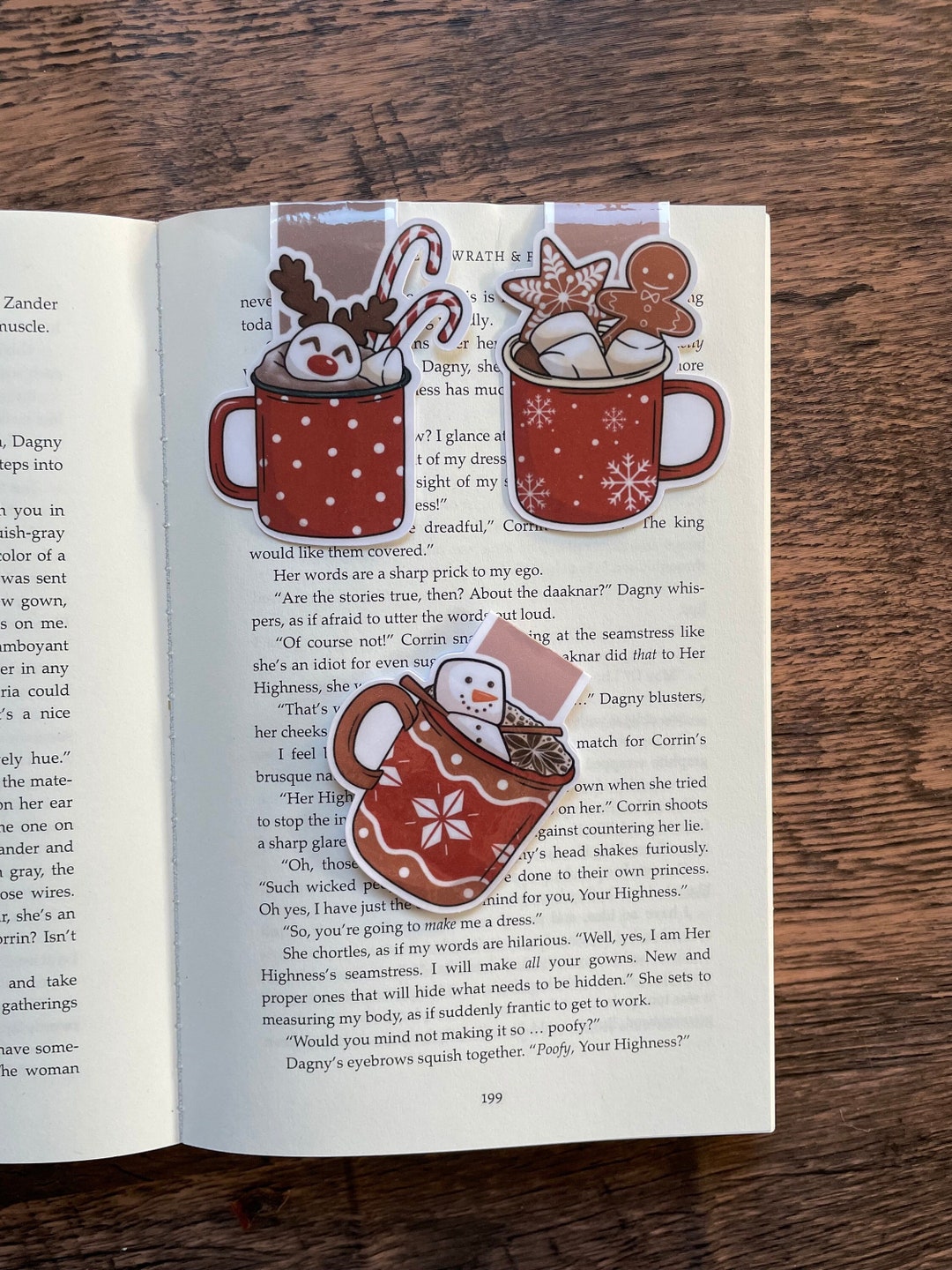 Christmas Themed Bookmarks Reindeer Gingerbread Man - Etsy