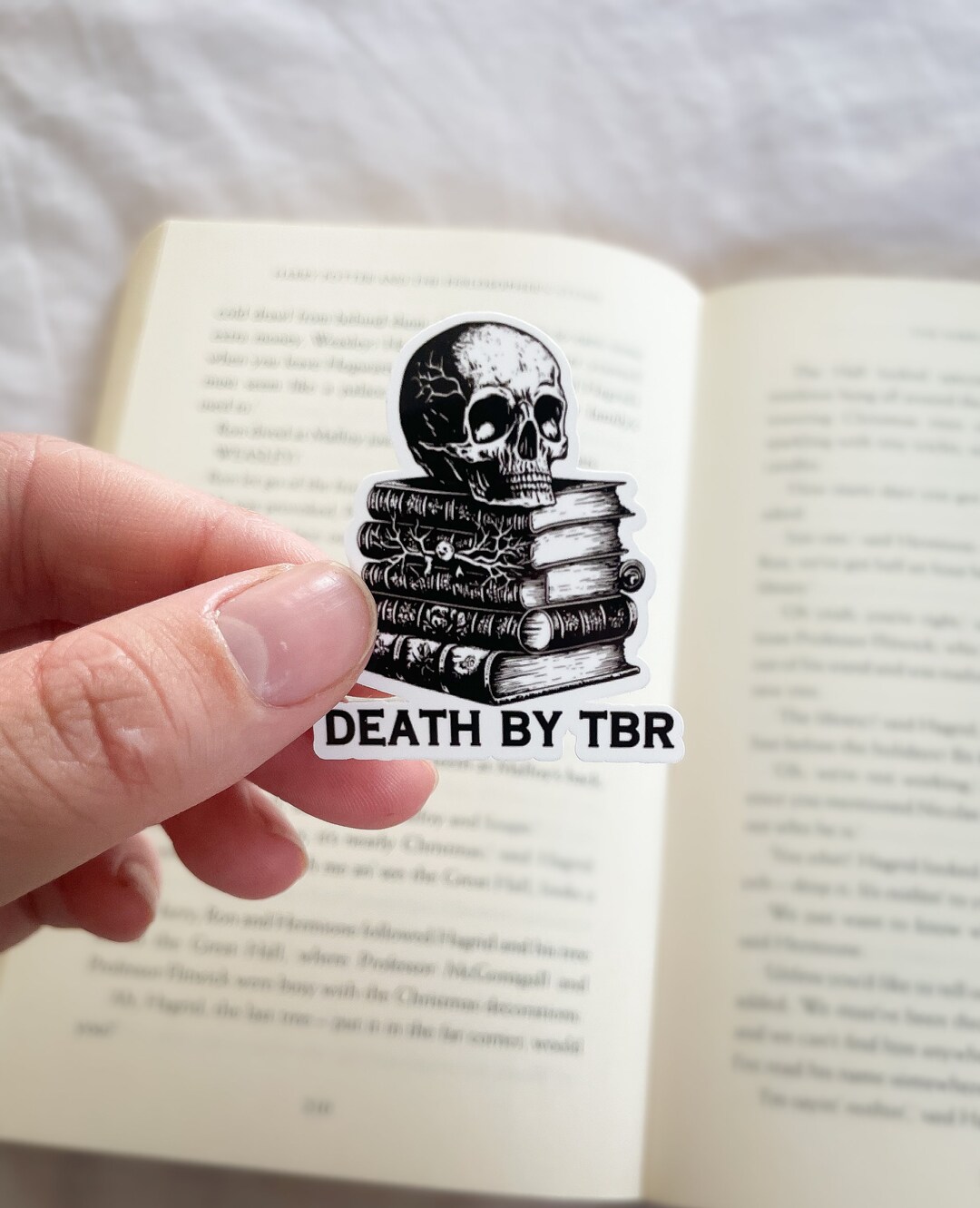 Death by Tbr Sticker | Book Sticker | Stickers for Readers | Bookish ...