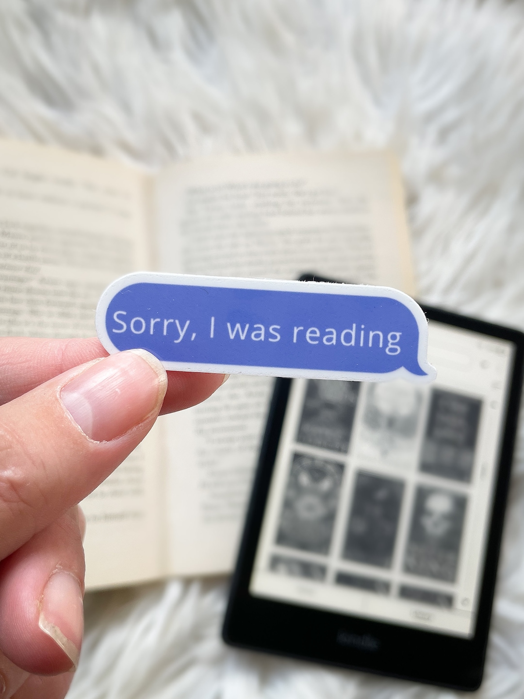 Sorry I Was Reading Text Message Sticker | Booklover | Stickers for ...