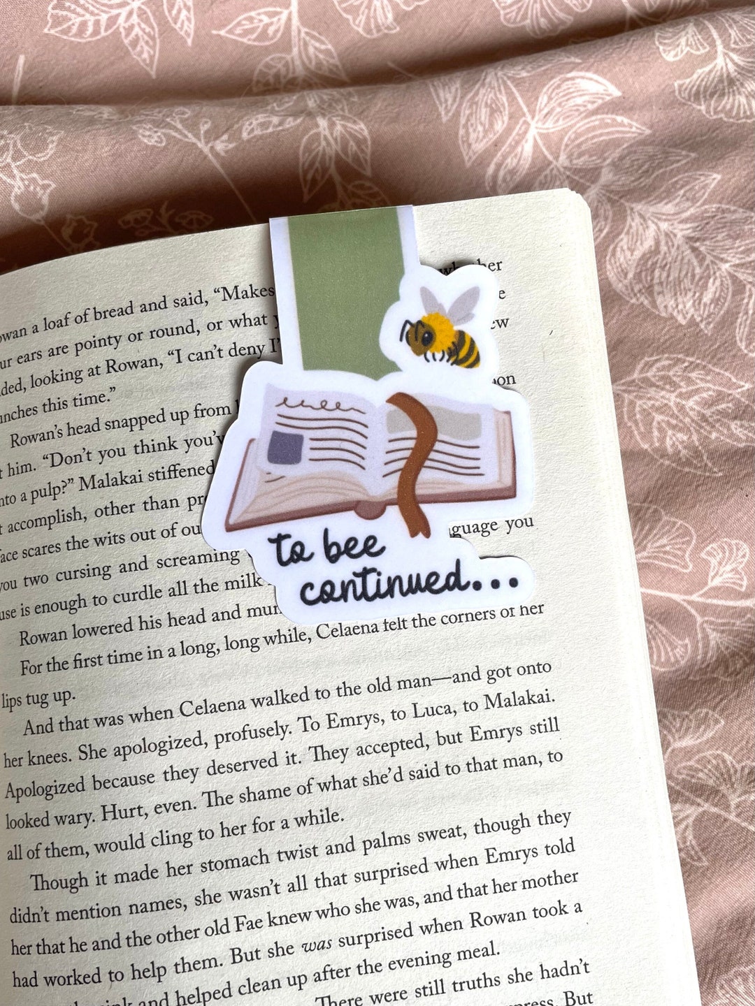 To Bee Continued | Magnetic Bookmark | Floral | Things for Readers ...
