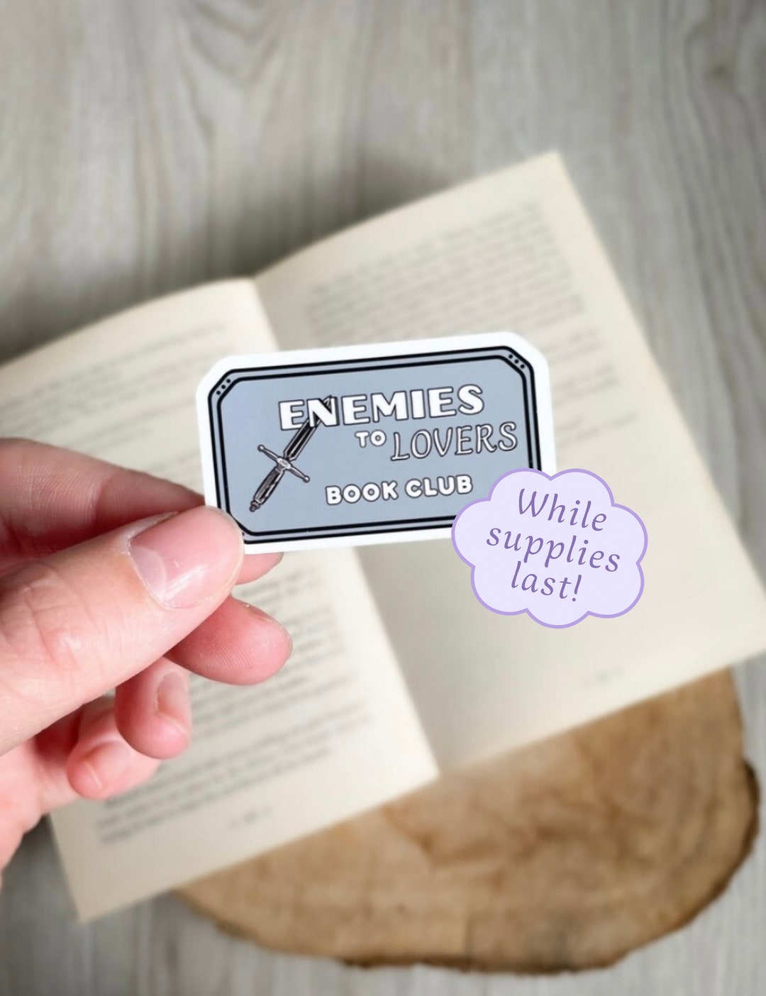 Enemies to Lovers Book Club Sticker Booklover Stickers for Readers ...