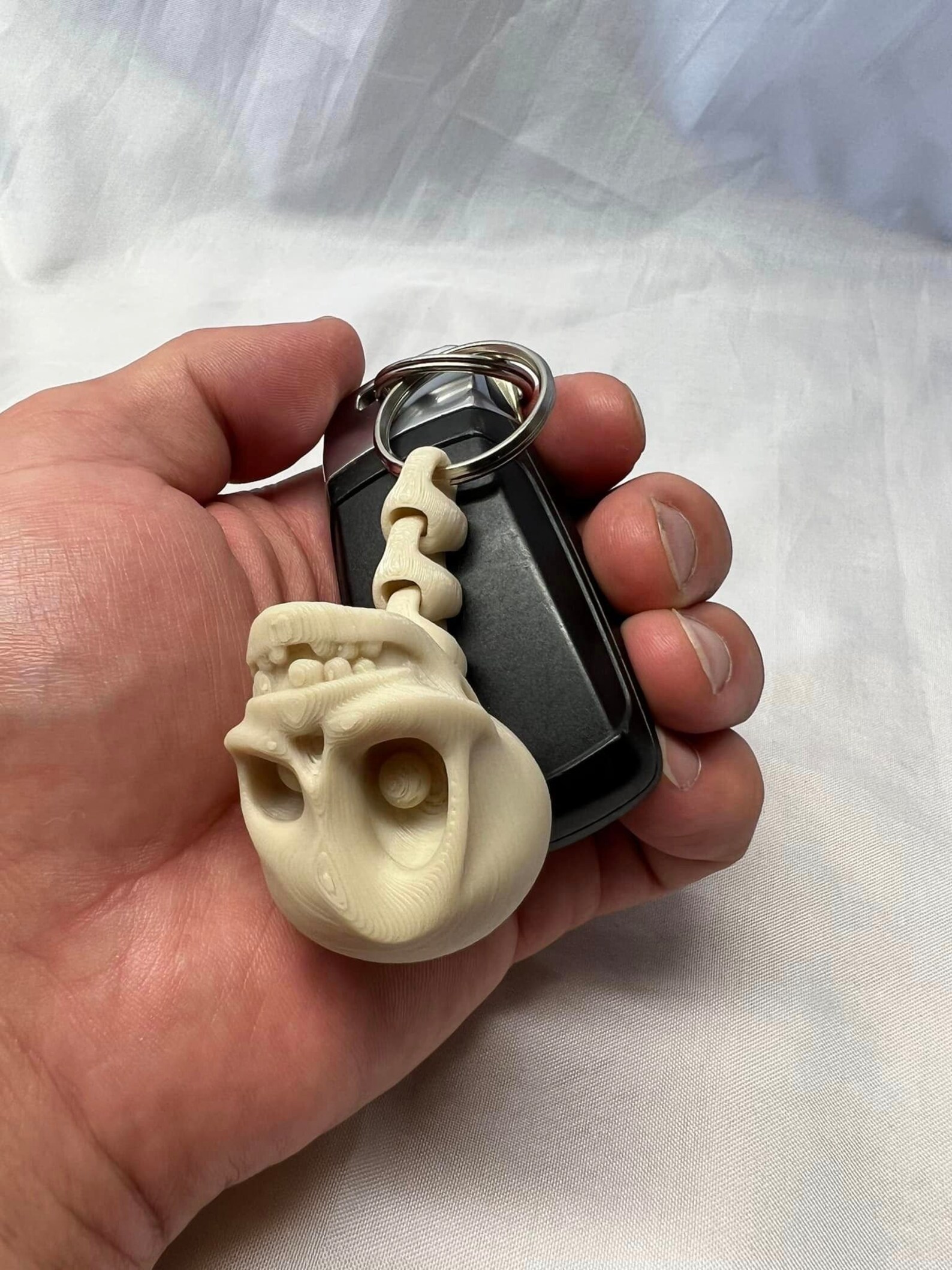 Skull Keychain 3d Printed - Etsy