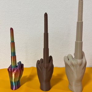 Collapsible Middle Finger 3d Printed 3dgeex Collapsing Middle Finger ...
