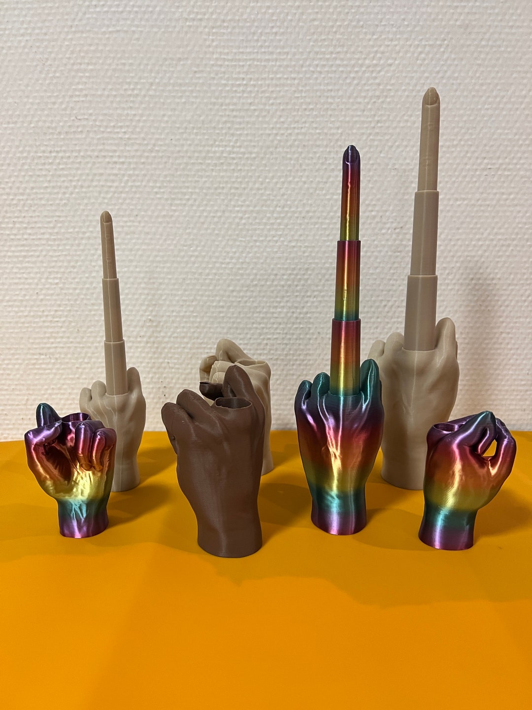 Collapsible Middle Finger 3d Printed 3dgeex Collapsing Middle Finger ...