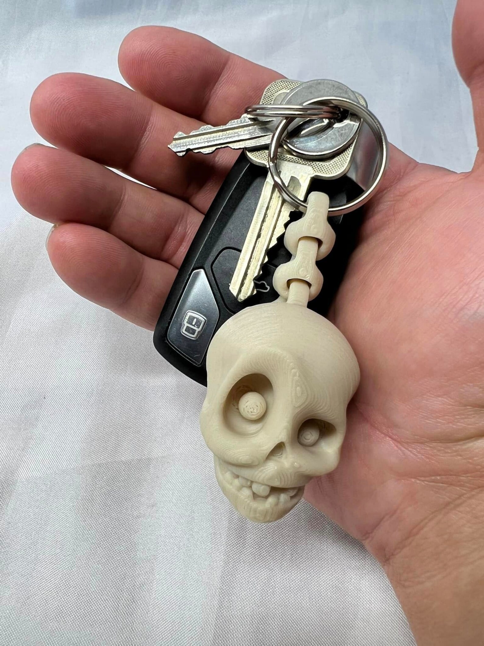 Skull Keychain 3d Printed - Etsy