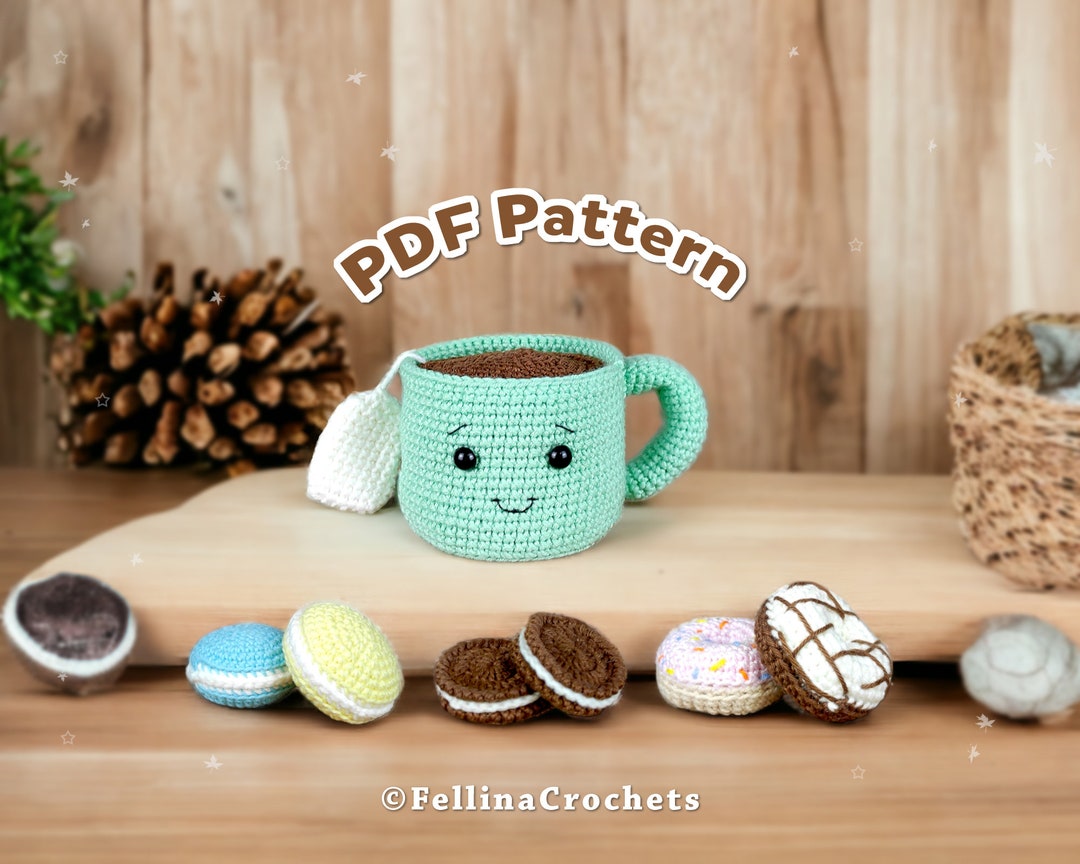 Cute Cup of Tea Crochet Pattern / Amigurumi Tutorial / PDF Digital ...