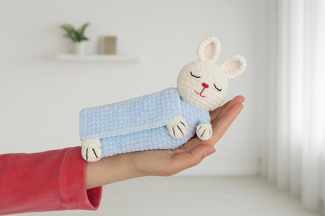 Sleeping Bunny Crochet Pattern PDF, Amigurumi Baby Rabbit in Blanket ...