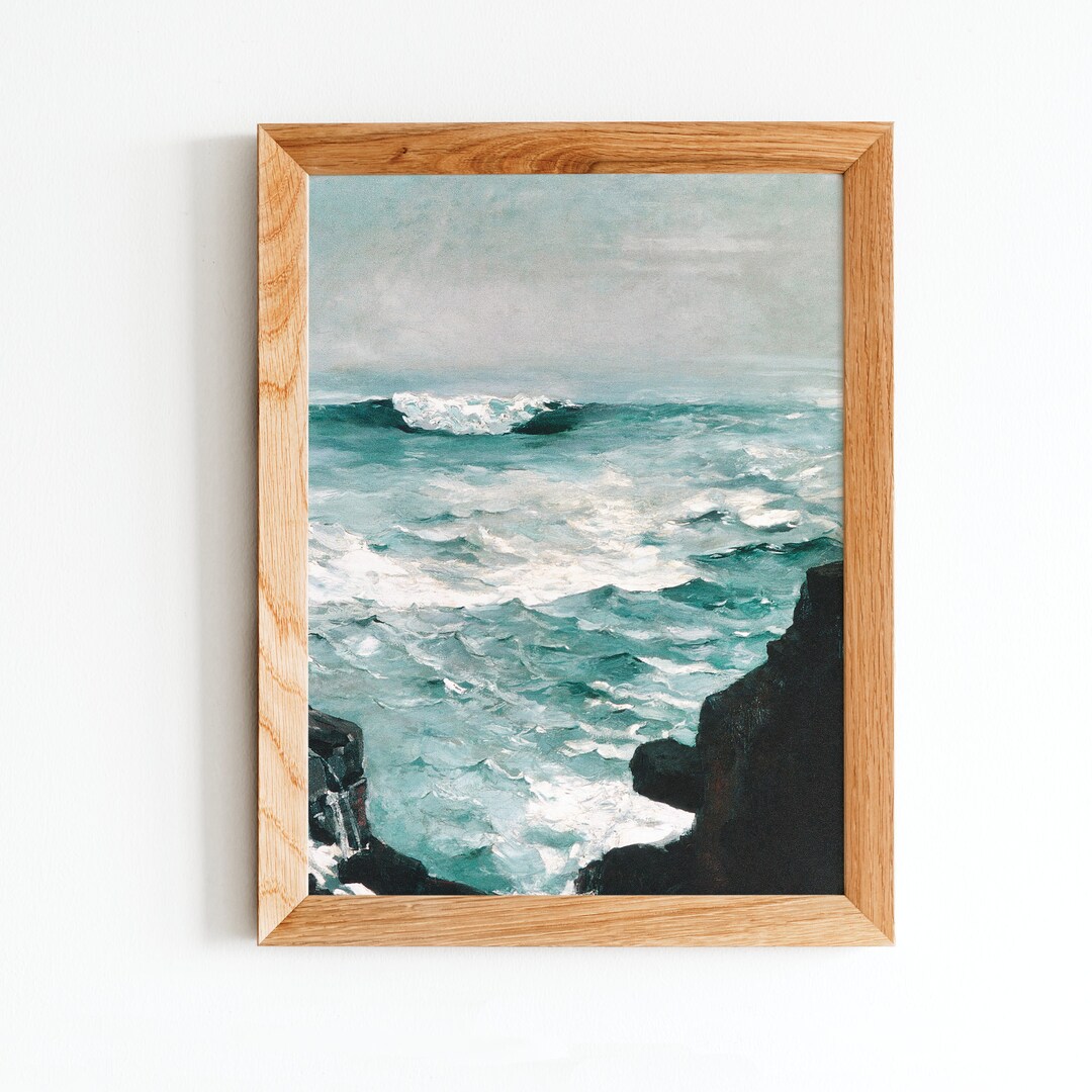Printable Seascape Wall Art - Stormy Seascape Art Print - Coastal Wall ...