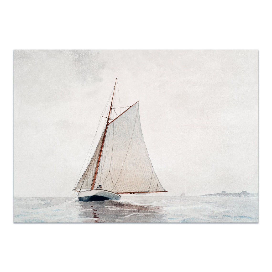 Boat Art Print - Printable Wall Art - Seascape Print - Contemporary ...