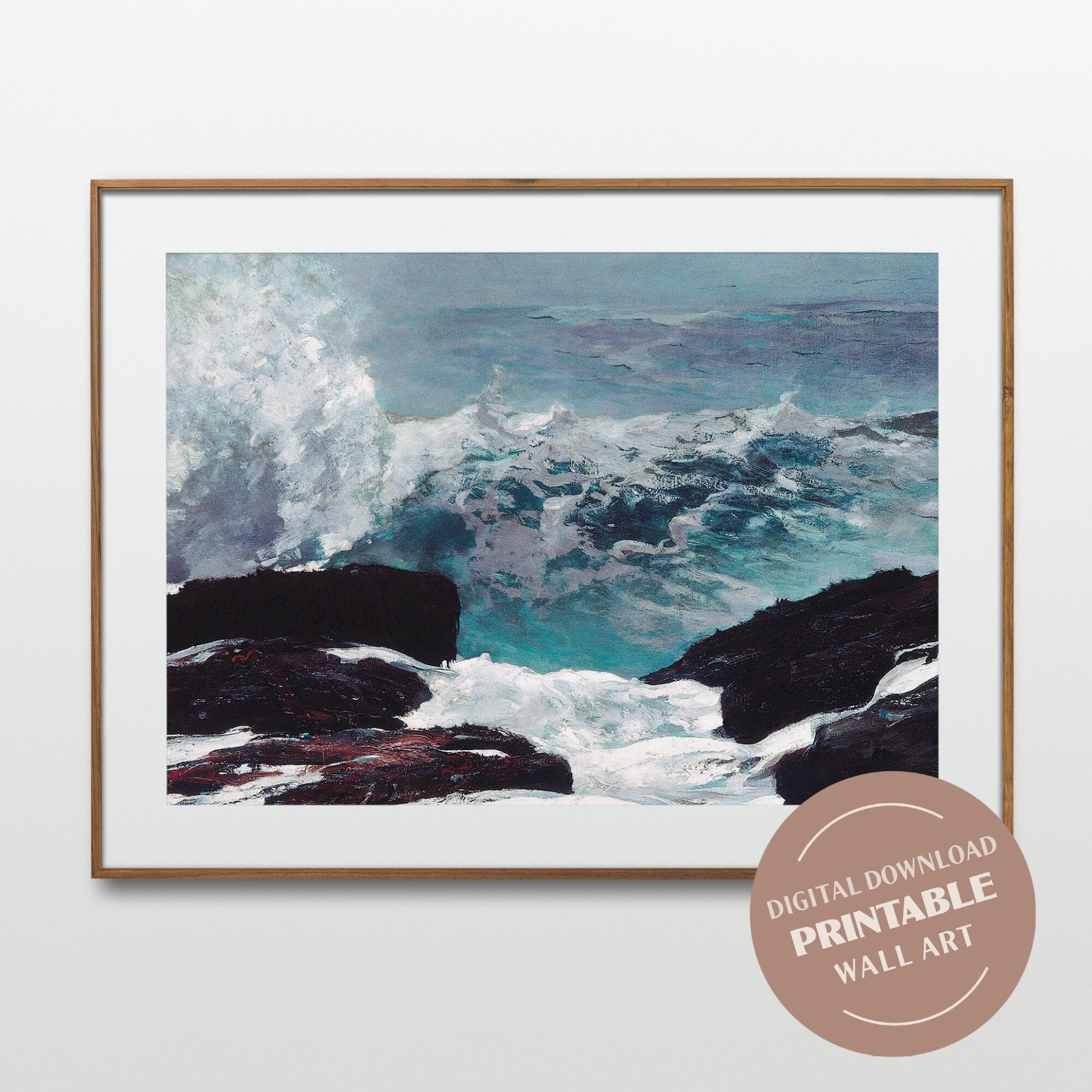 Printable Seascape Art - Watercolor Ocean Painting - Seascape Art Print ...