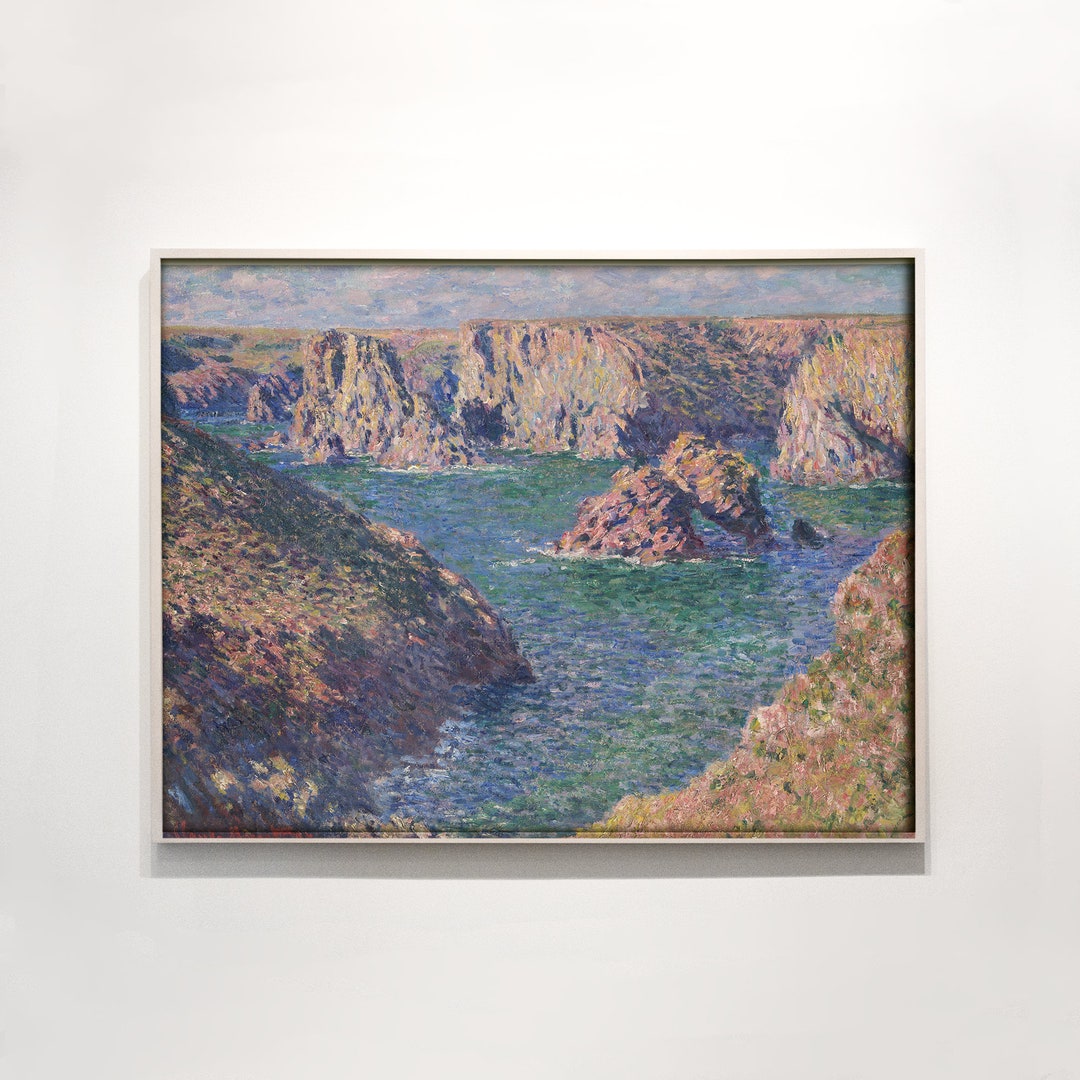 Monet Seascape Printable - Impressionist Coastal Oil Painting Print ...