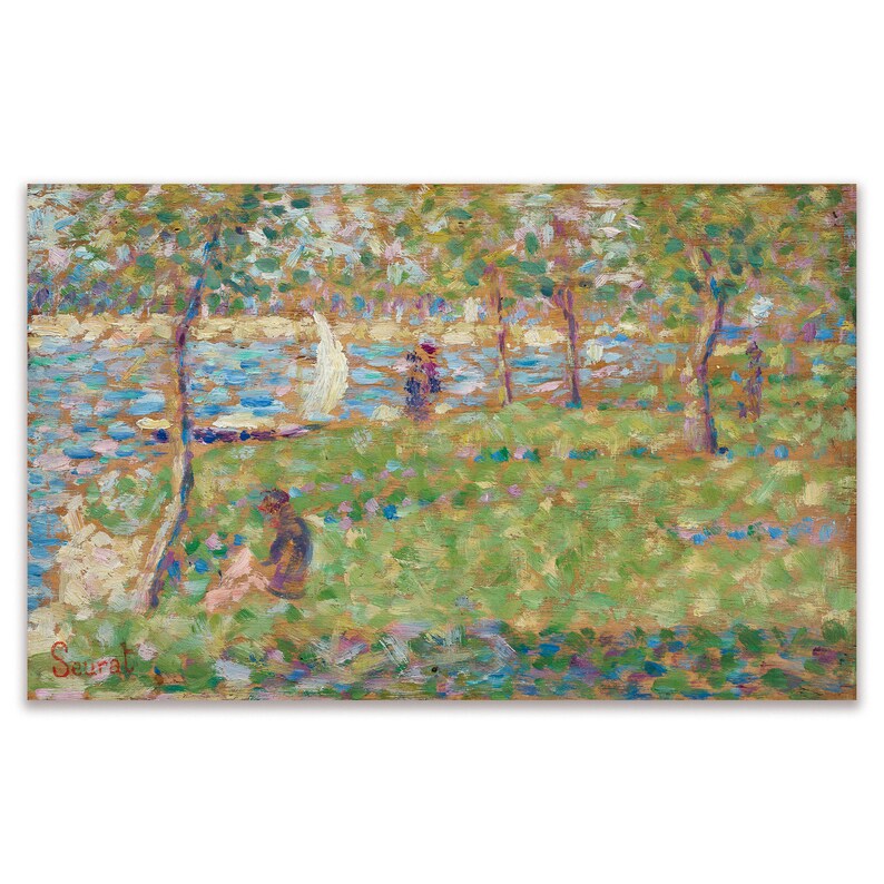 Seurat Printable Landscape Art - Pointillism Art Print - La Grande ...