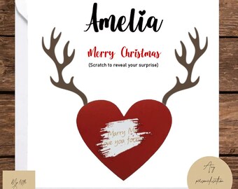 Personalised Surprise Message Card. Scratch & Reveal Card. - Etsy