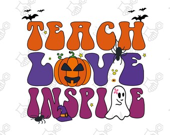 Spooky Teacher Png Sublimation Designs Downloads Pngm - Etsy