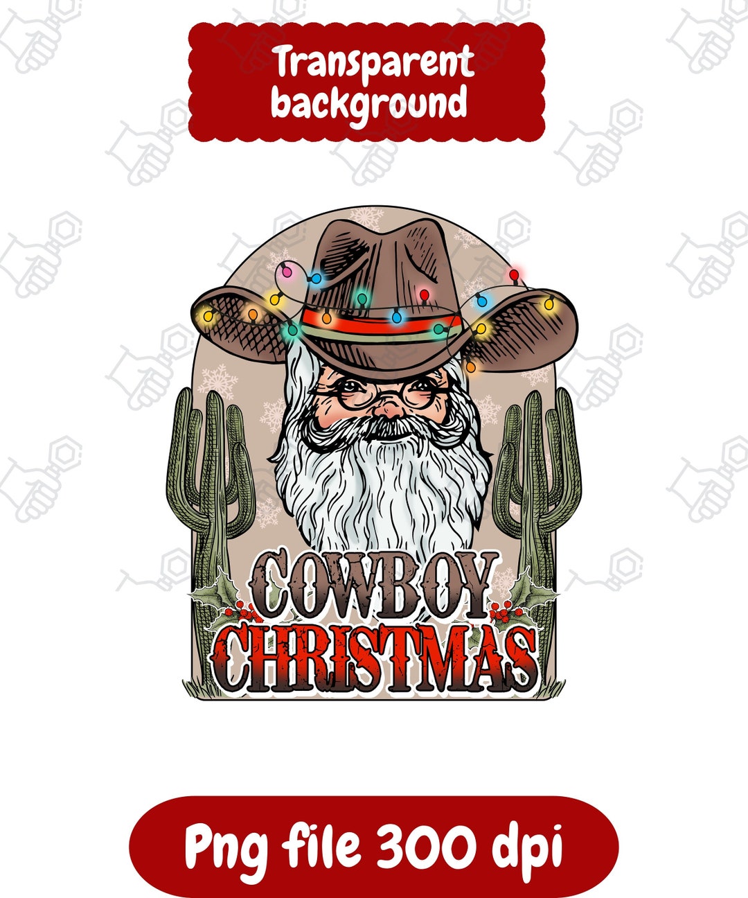Western Christmas Png Country Santa Cowboy Shirt Design - Etsy