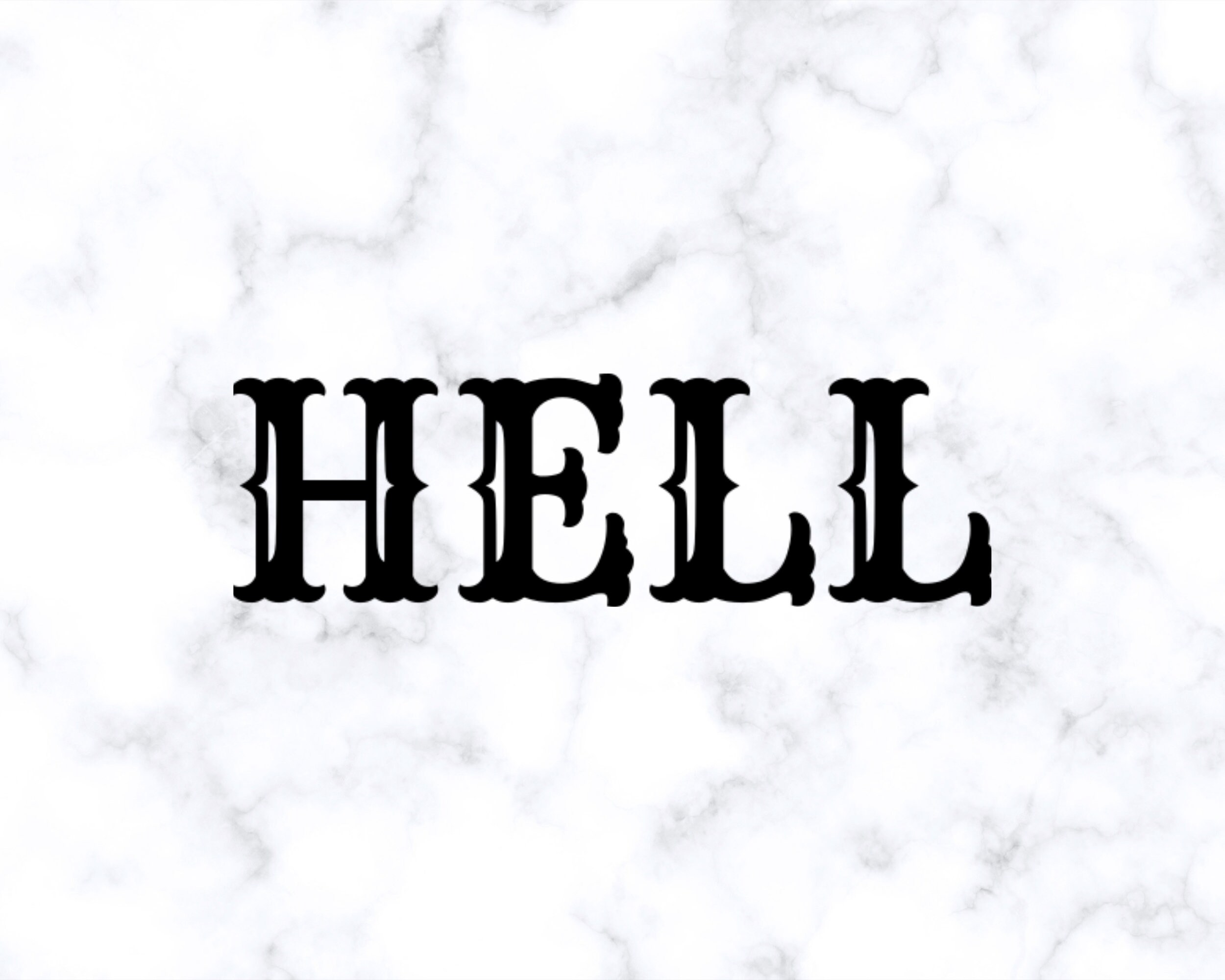 Hell Curse Word Instant Download SVG, PNG, EPS, Dxf, Jpg Digital ...