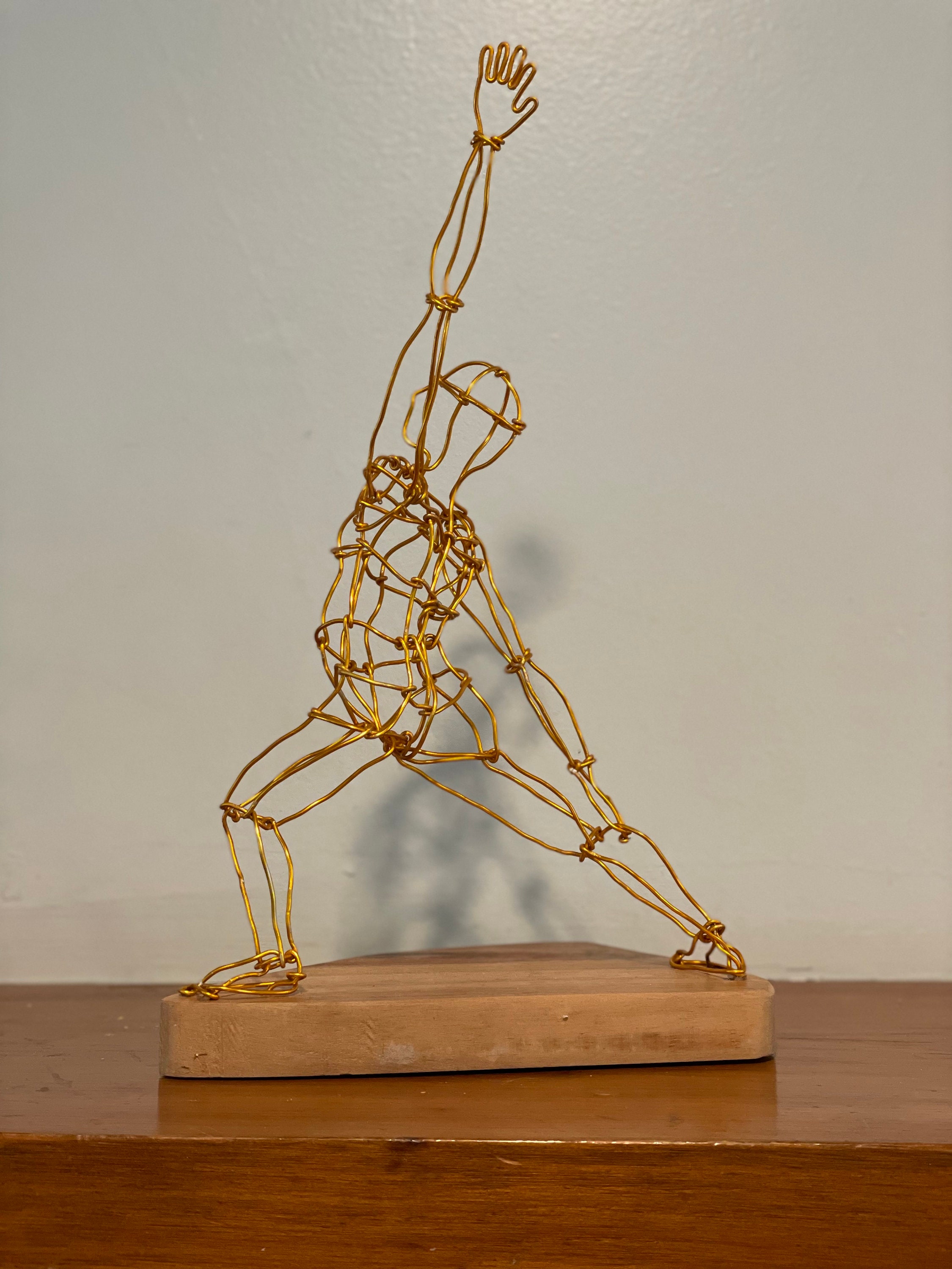 Wire Sculpture Yoga Figure Warrior Pose - Etsy