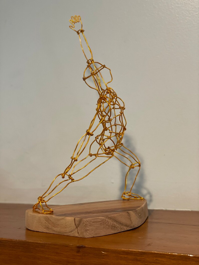 Wire Sculpture Yoga Figure Warrior Pose - Etsy