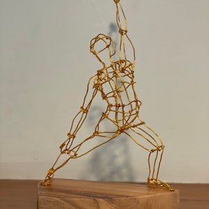 Wire Sculpture Yoga Figure Warrior Pose - Etsy