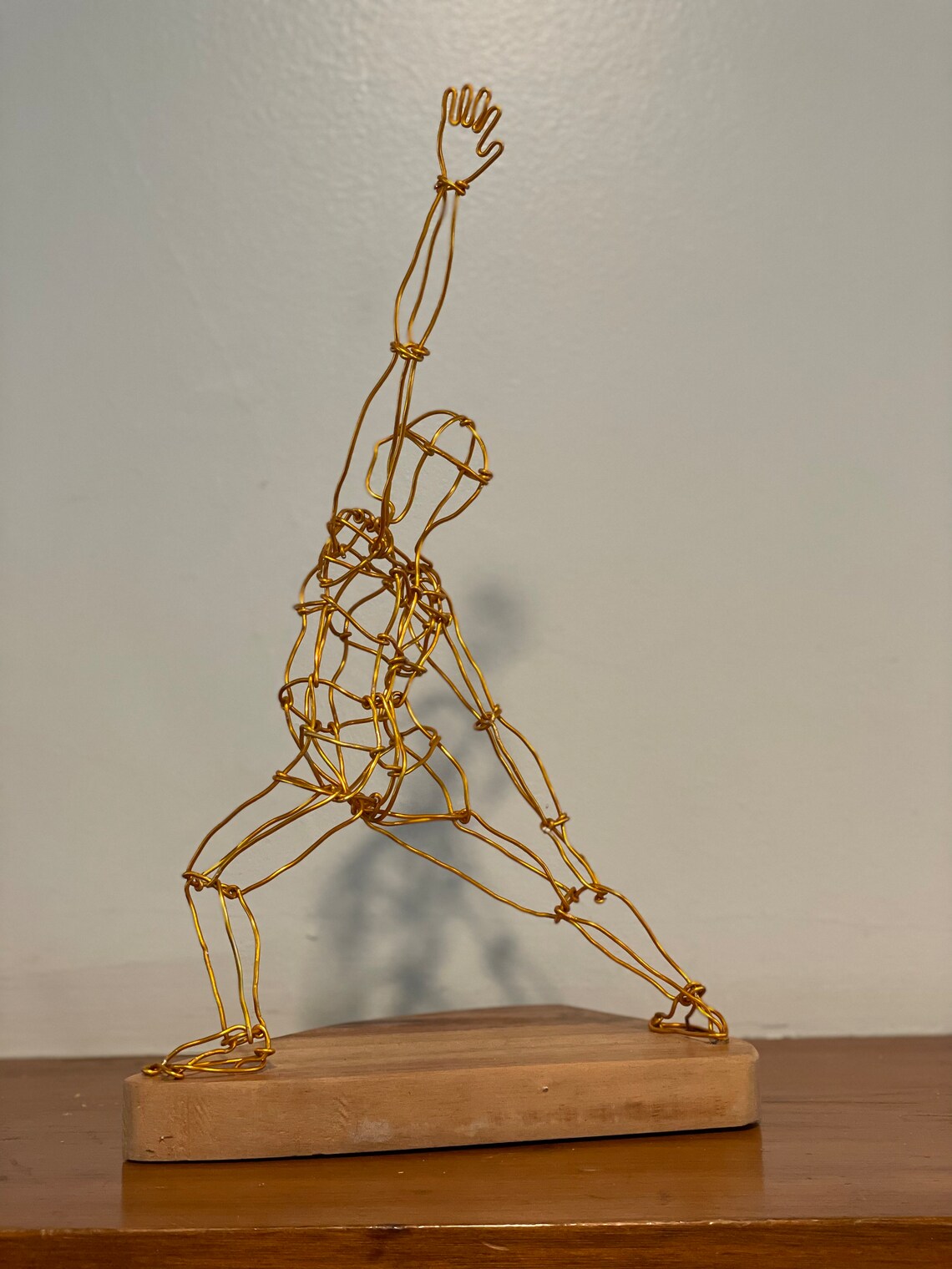Wire Sculpture Yoga Figure Warrior Pose - Etsy