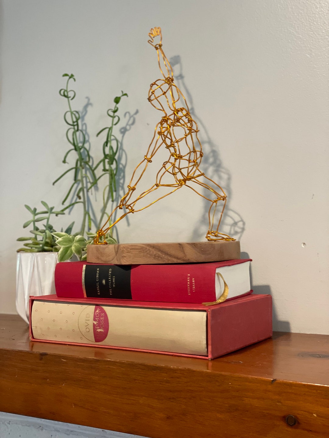 Wire Sculpture Yoga Figure Warrior Pose - Etsy