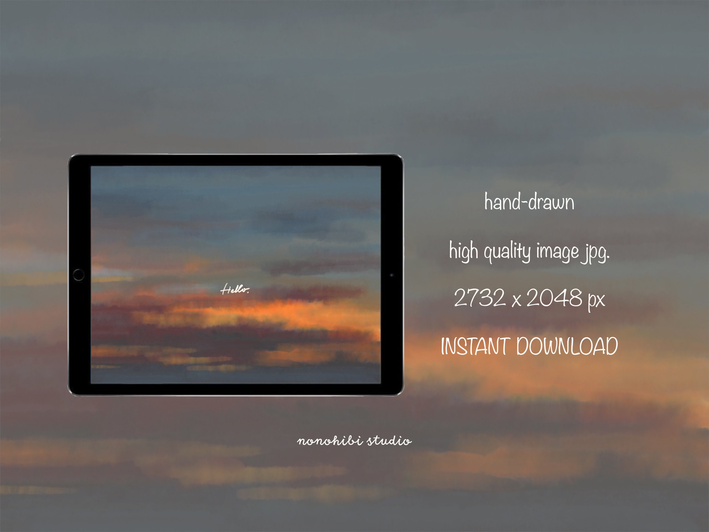 Magic Hour Sunset Sky iPad Wallpaper Instant Download - Etsy