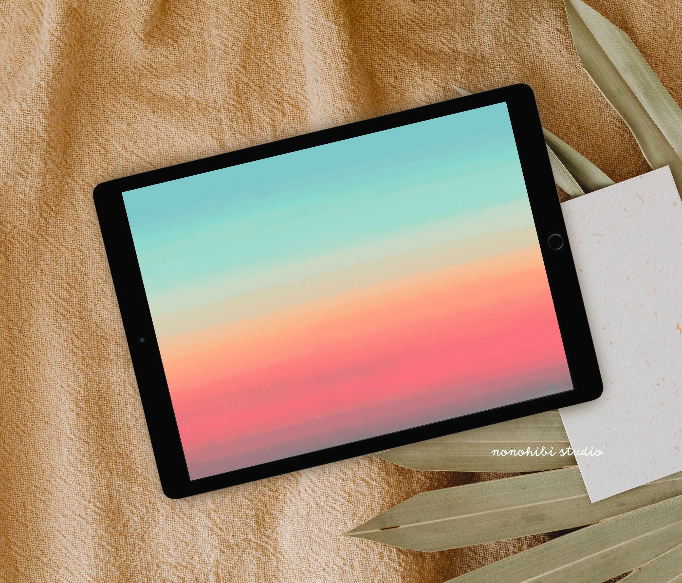 Aesthetic Tropical Sunset Sky iPad Wallpaper | Instant Download - Etsy