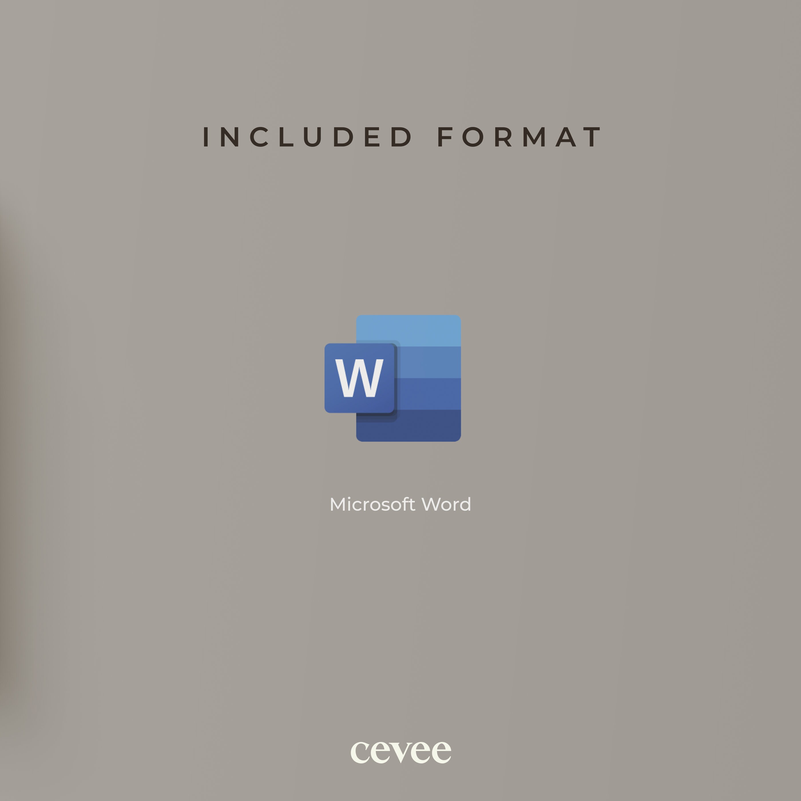 Simple Resume Template for Microsoft Word. Without Photo. Includes One ...