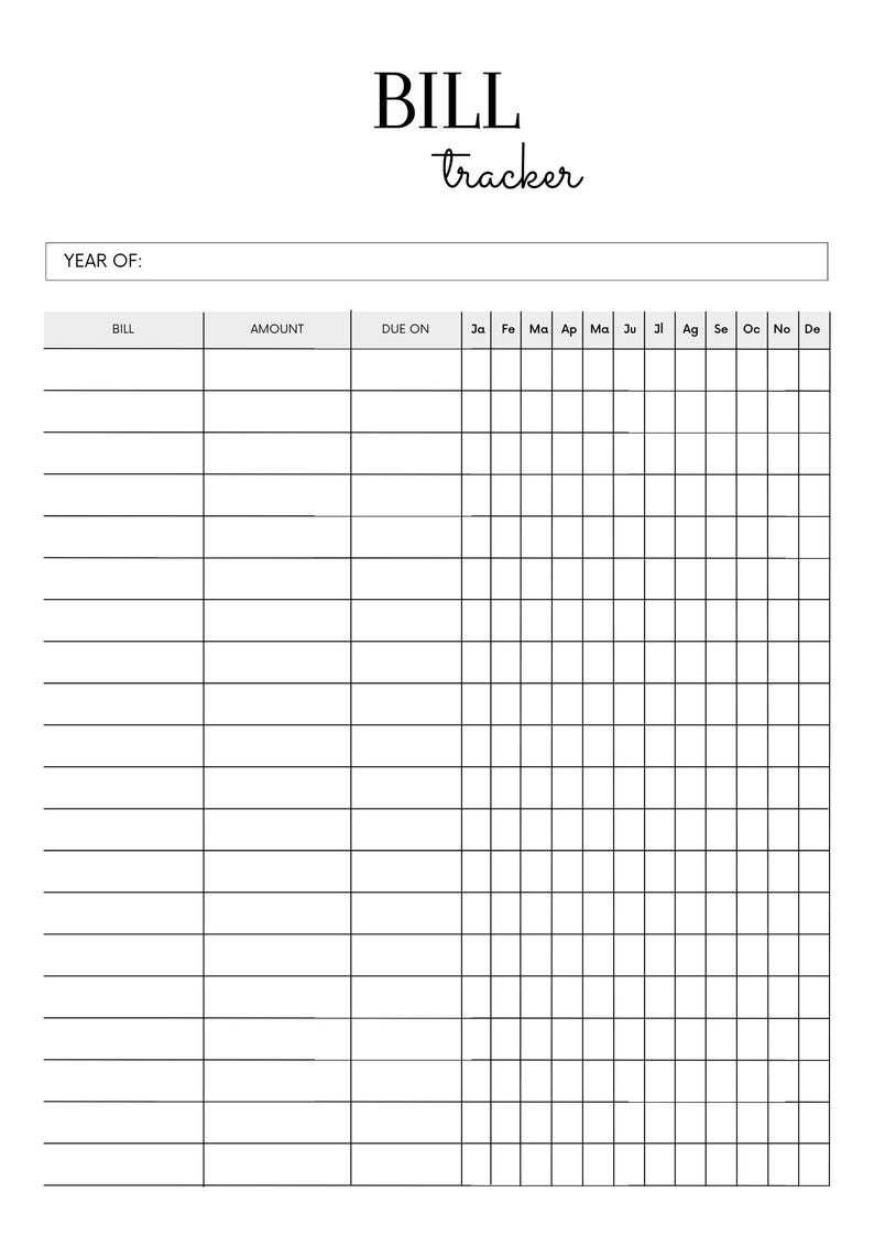 Invoice Tracker Template | Small Business Finance Planner | Printable ...