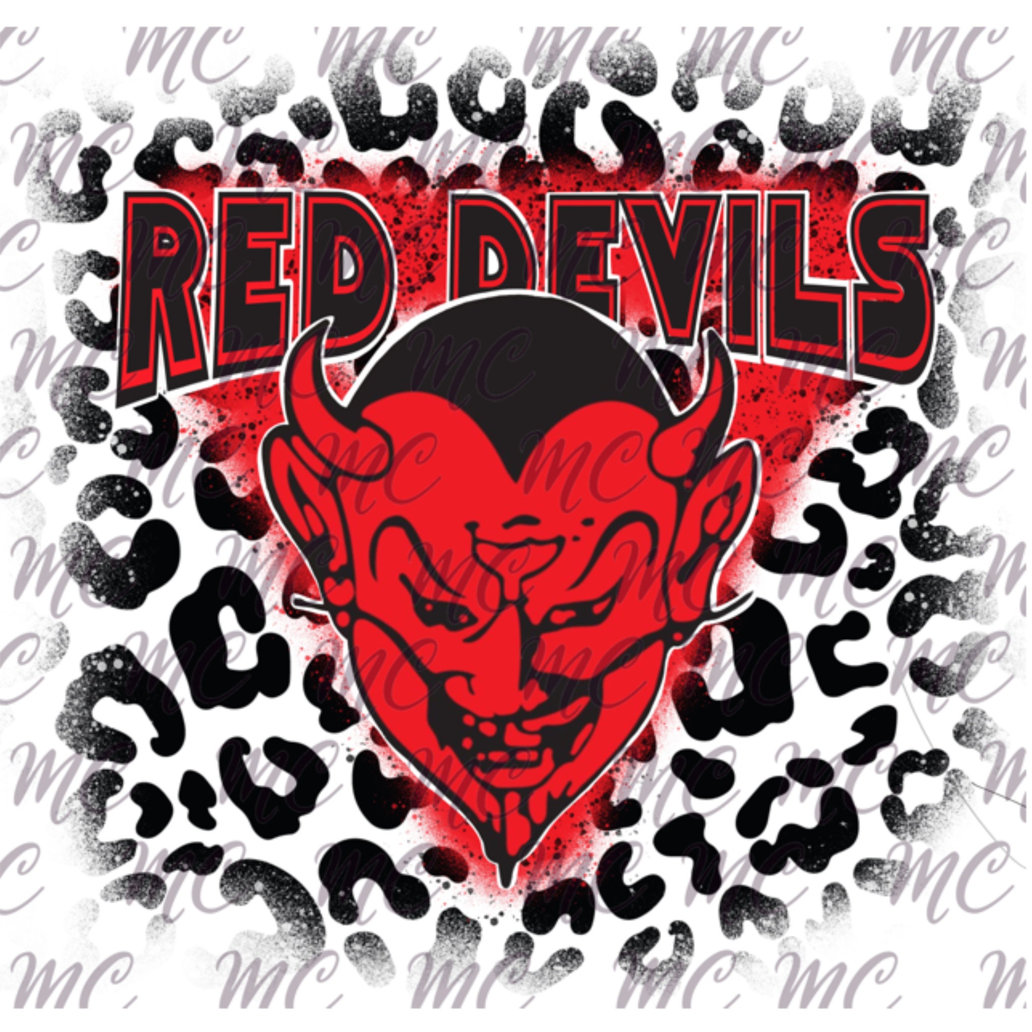Red Devils, School Spirit, Sublimation Design - Malicious Creations - Etsy