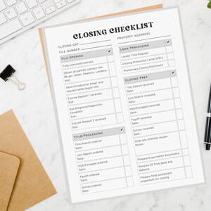 Title & Escrow Closing File Checklist Real Estate Closing - Etsy