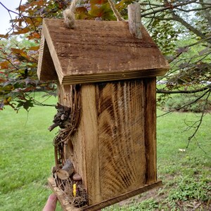 Rustic Birdhouse Tall With 2 Holes - Etsy