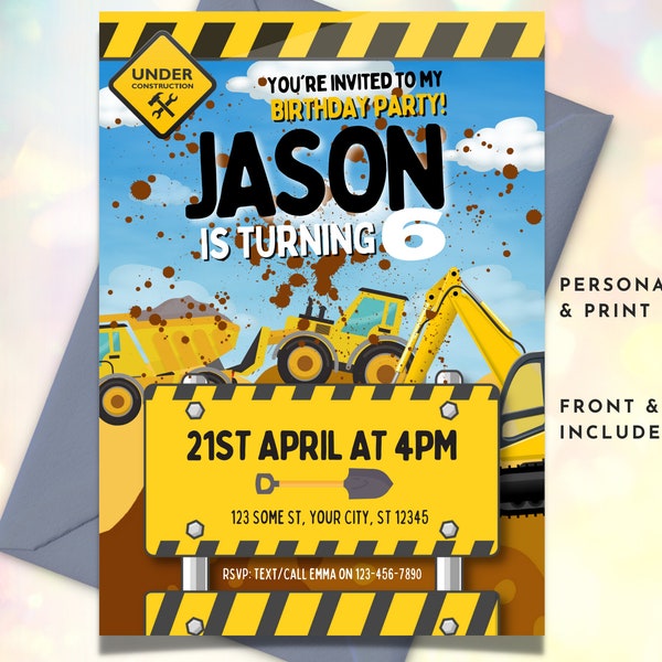 Digger Invite - Etsy