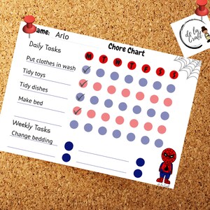 Editable Hero Chore Chart, Fillable Chore Chart Tracker - Etsy