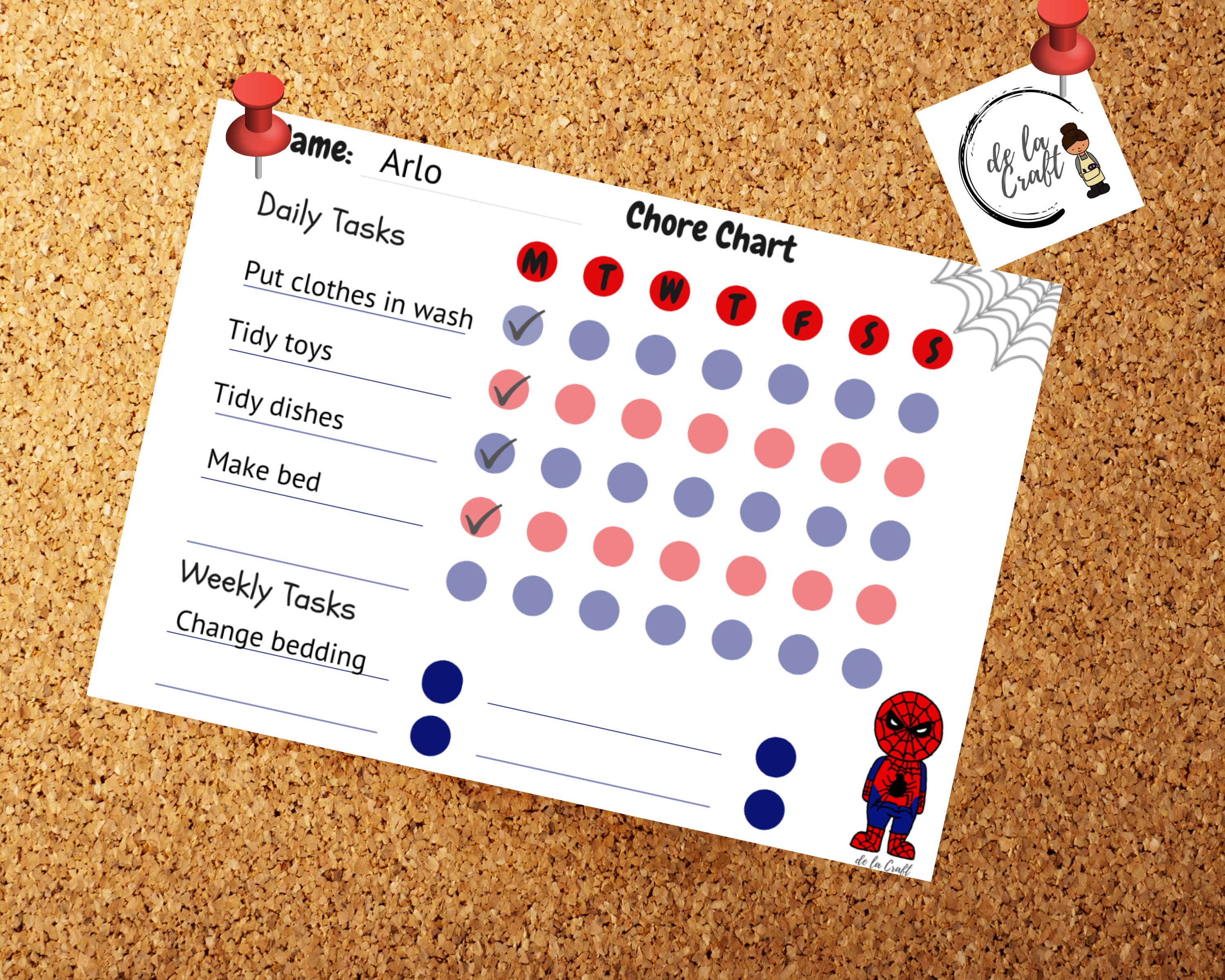 Editable Hero Chore Chart, Fillable Chore Chart Tracker - Etsy