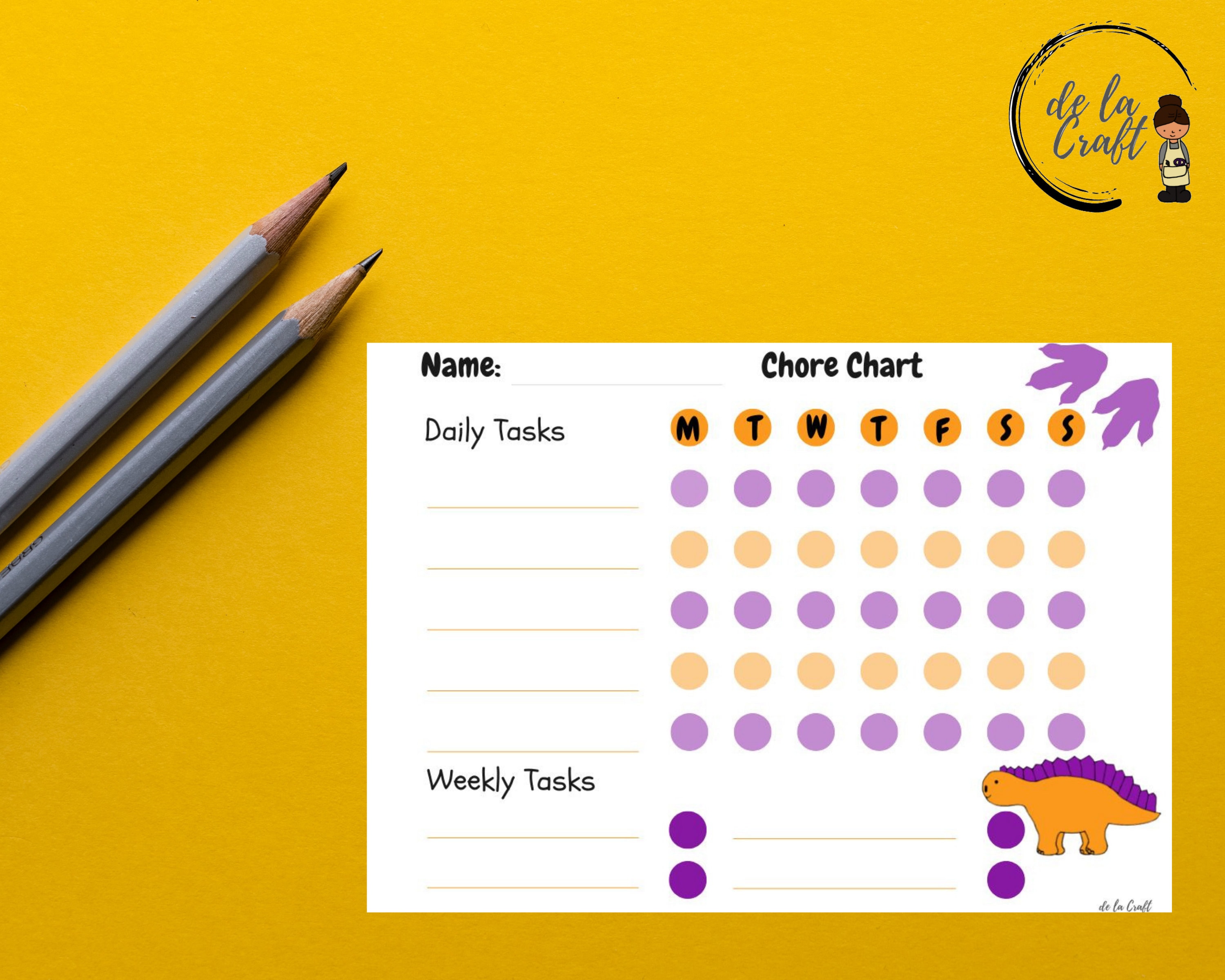 Editable Dinosaur Chore Chart Fillable Chore Chart Tracker - Etsy