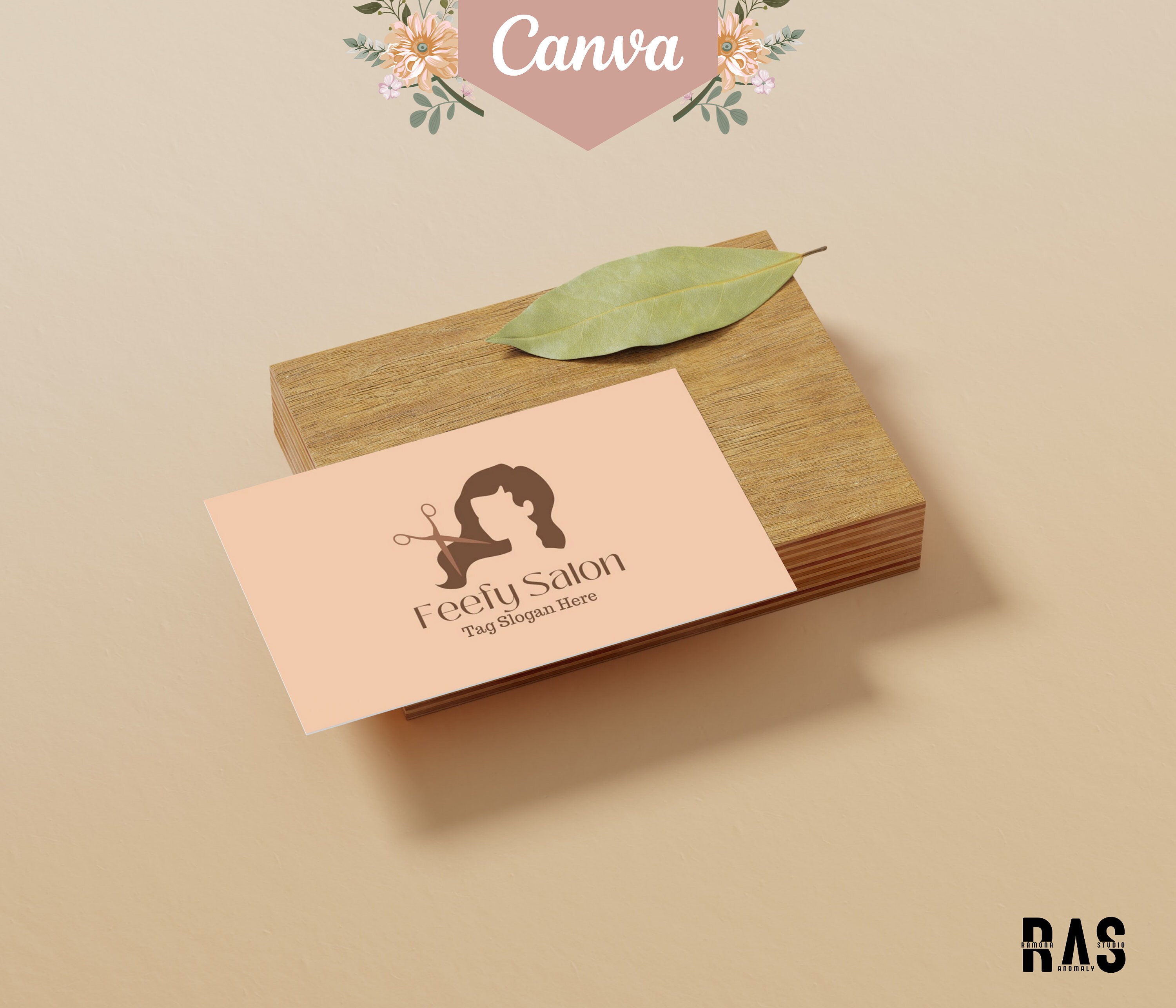 MINIMALIST Salon Business Card | Aesthetic Salon Business Card ...