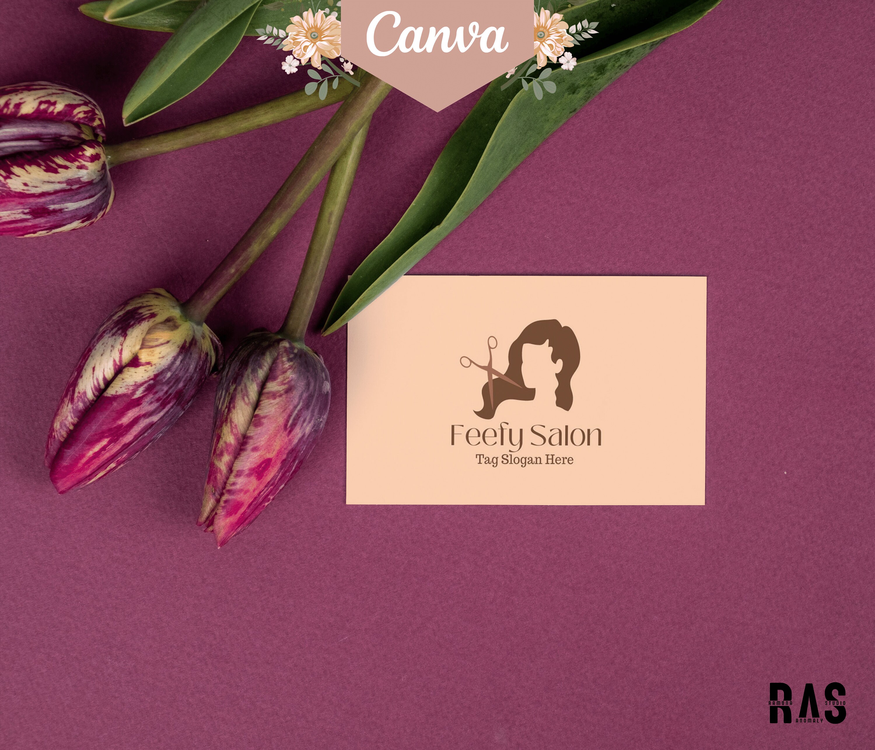 MINIMALIST Salon Business Card | Aesthetic Salon Business Card ...
