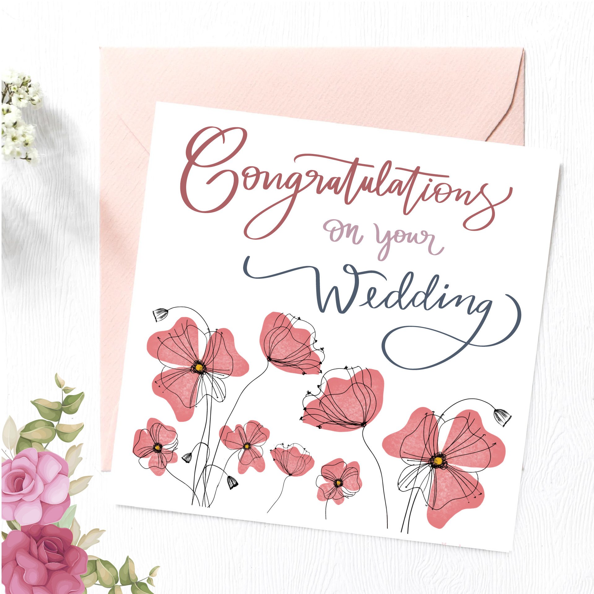 Digital Wedding Card | Couple Card | Marriage | Flower | Greeting Card ...