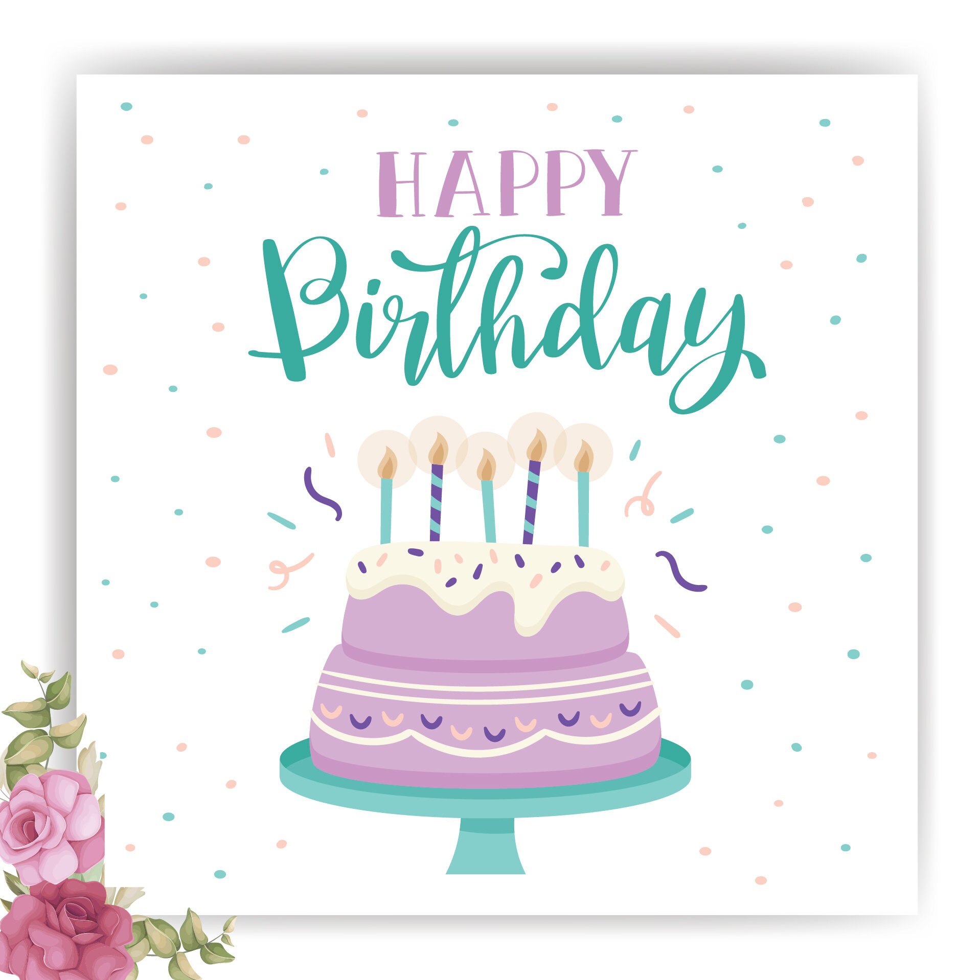 Digital Happy Birthday Card | Card | Celebrate | Cake | Greeting Card ...