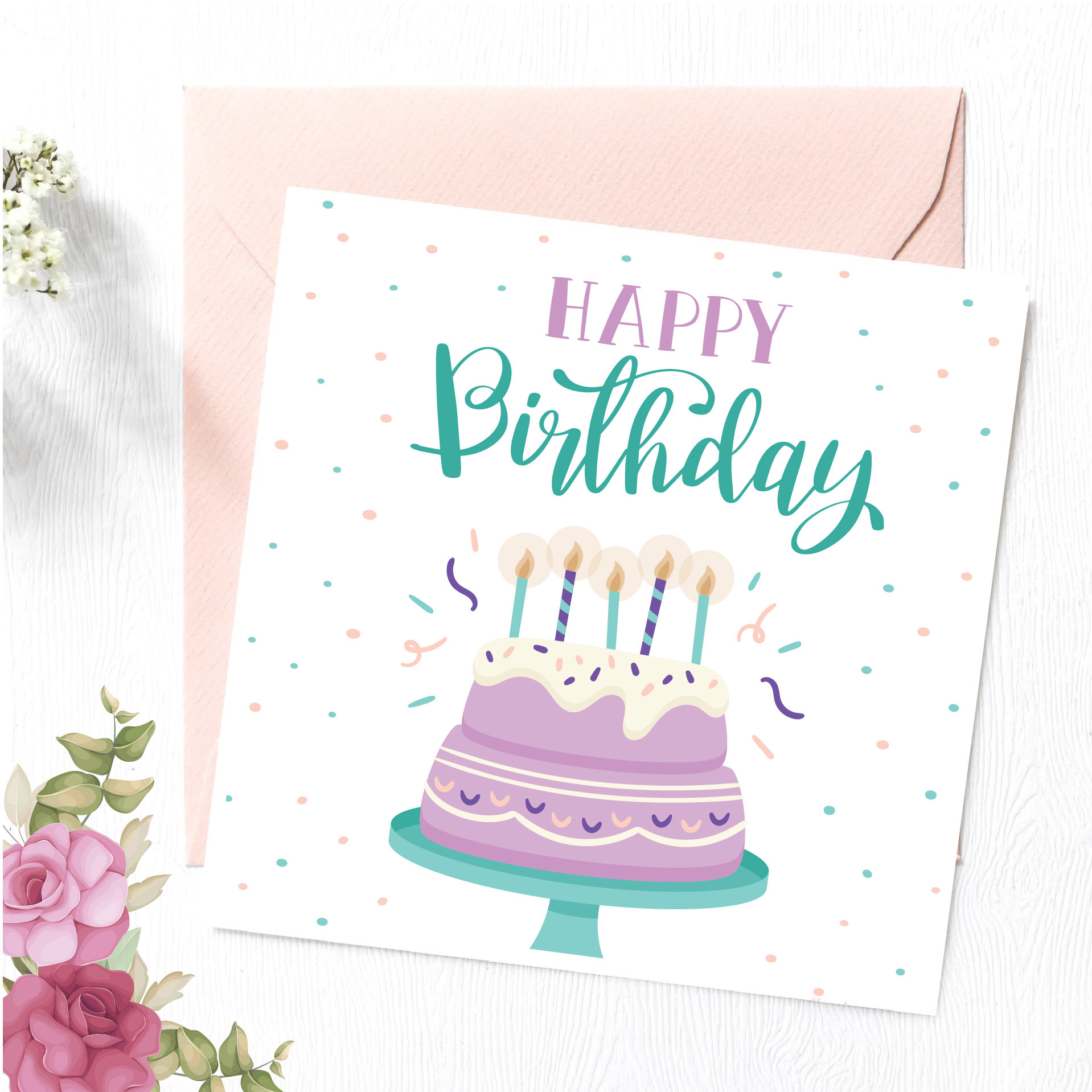 Digital Happy Birthday Card | Card | Celebrate | Cake | Greeting Card ...