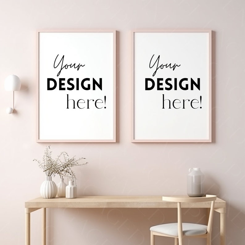 18 Frames Mock-ups, Pink Frames Mockup, Frame Mockup, Mock up Bundle ...