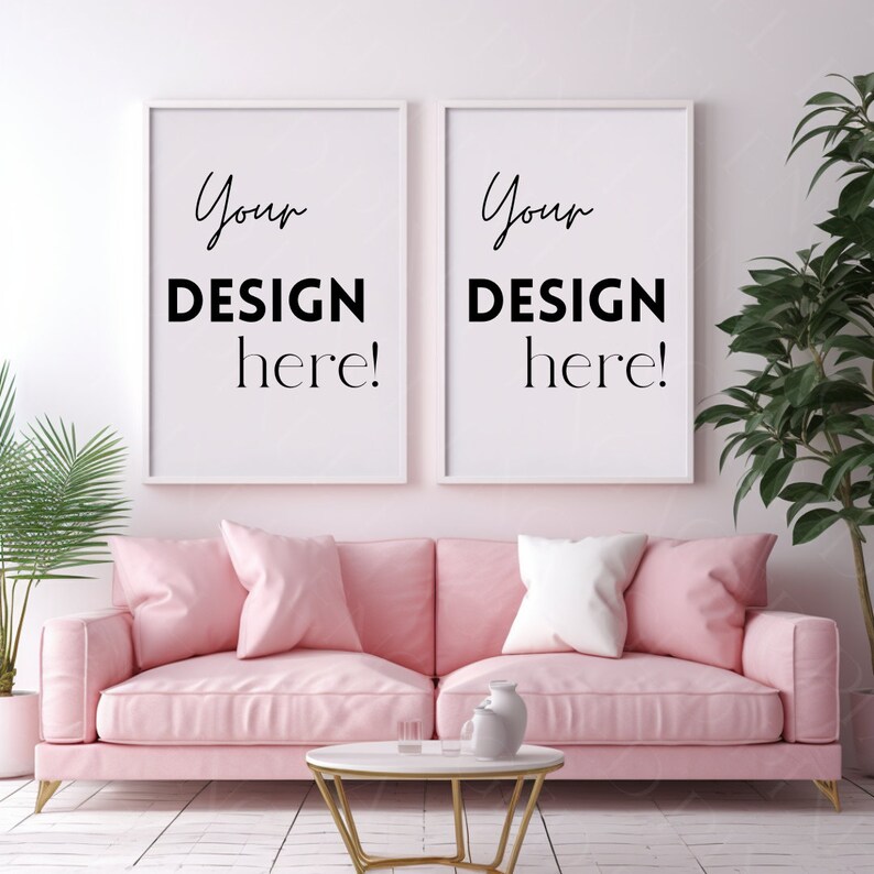 18 Frames Mock-ups, Pink Frames Mockup, Frame Mockup, Mock up Bundle ...