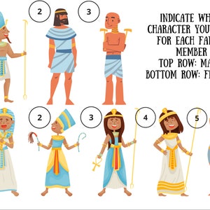 Personalized Egyptian Family Print, Custom Egyptian Inspired Family ...