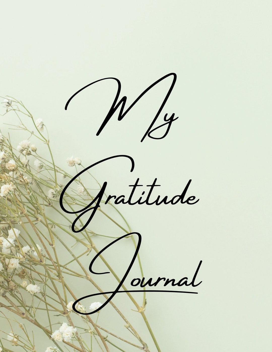 Minimalist Gratitude Journal: Sage Green Printable (instant Download ...